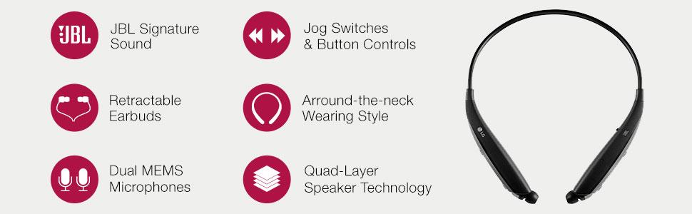 LG HBS-820 Navy Tone Ultra Bluetooth Wireless Stereo Headset - Navy Blue : Amazon.ca: Electronics