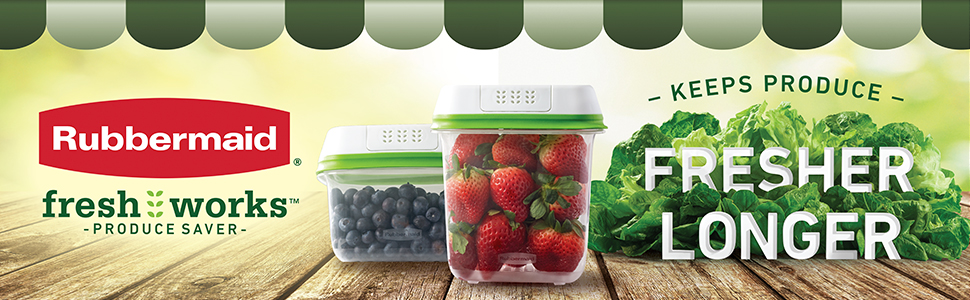 Amazon.com: Rubbermaid 2114737 FreshWorks Recipiente para guardar ...