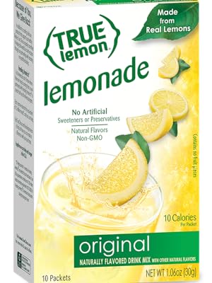 Amazon.com : TRUE LEMON Original Lemonade Drink Mix | Made from Real Lemon | No Preservatives ...