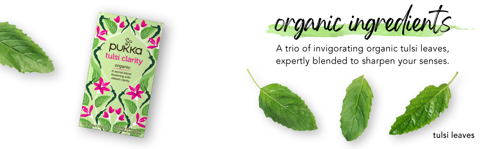 Amazon.com : Pukka Organic Herbal Tea, Tulsi Clarity, 20 Tea Bags : Grocery & Gourmet Food