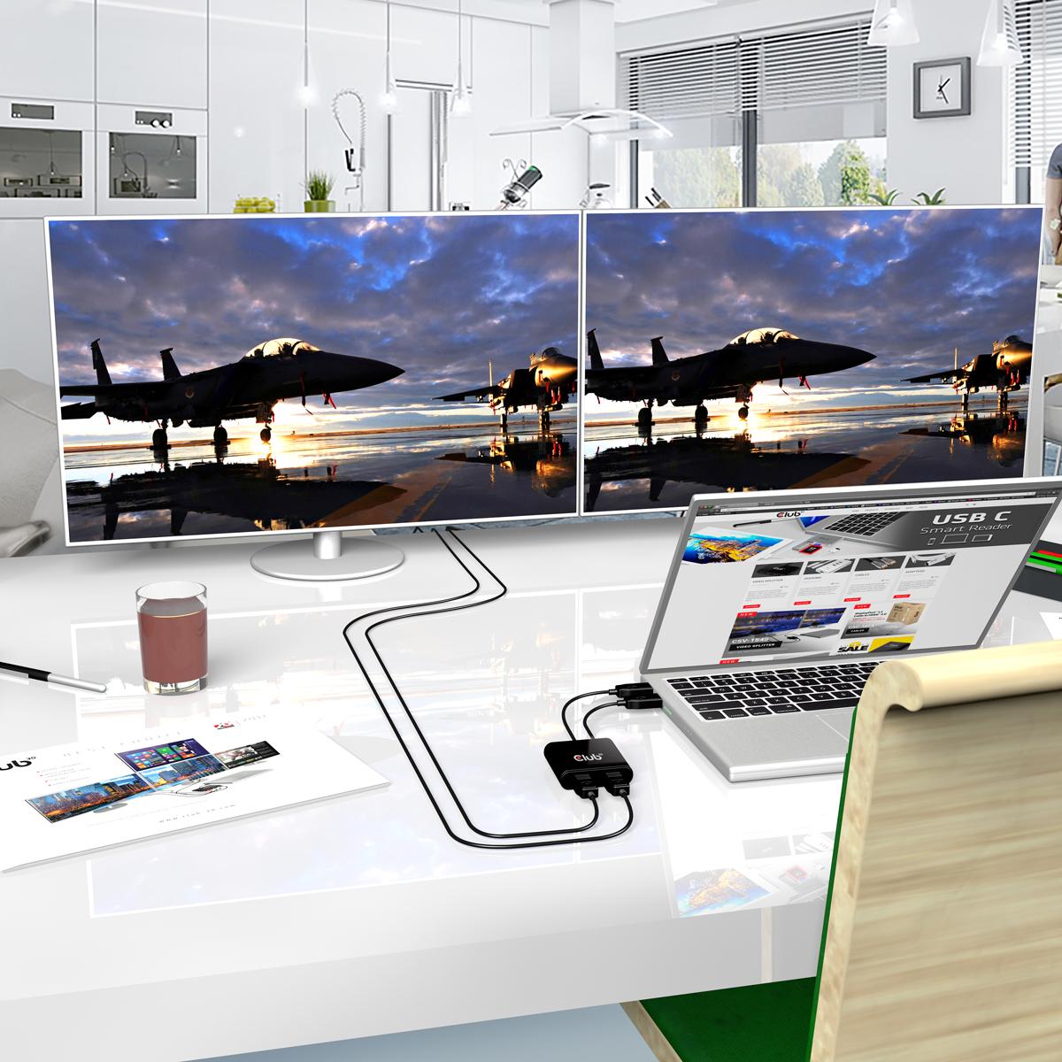 Amazon.com: Club3D CSV-6200 Multi Stream Transport (MST) DisplayPort to DisplayPort Multi ...