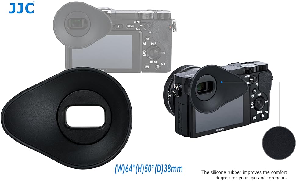 Amazon.com: Fotasy ES-A6500 M Oval Shape Ergonomic Soft Silicone 360" Rotatable Camera Eyecup ...