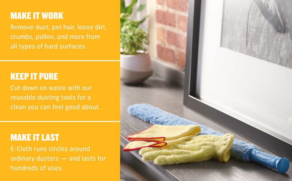 Amazon.com: E-Cloth High Performance Dusting Cloth, Reusable Microfiber ...