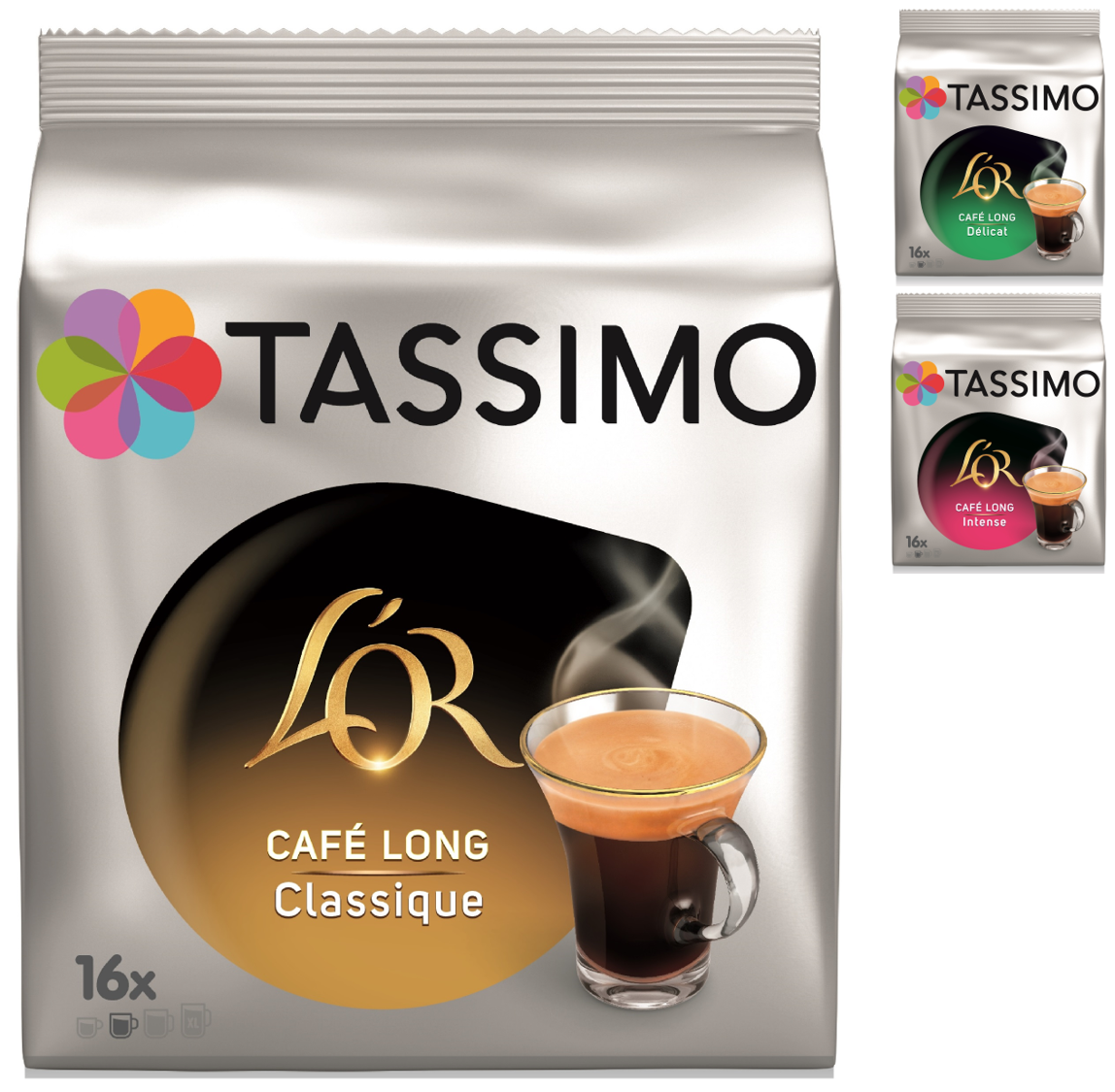 Tassimo Dosette Café Long Classique - 80 boissons (Lot de 5X16 T DISCs ...