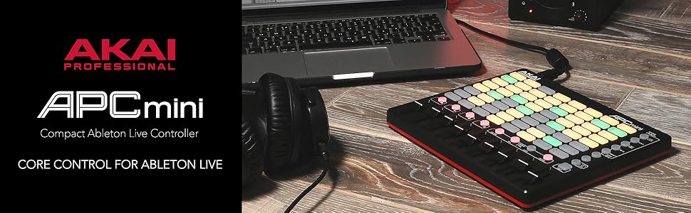 AKAI Professional APC Mini - Portable USB MIDI Controller for Ableton Live with 64-Clip Buttons ...