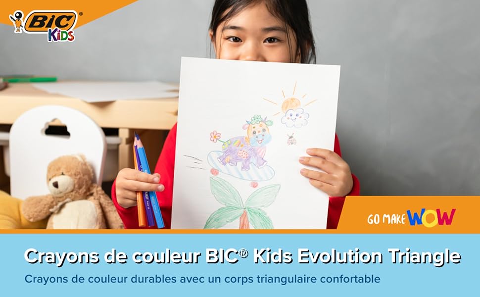BIC Kids Evolution Triangle ECOlutions Crayons de Couleurs Triangulaires - Couleurs Assorties ...