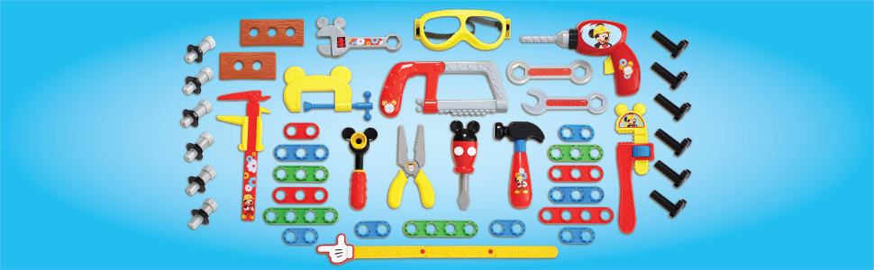 Amazon.com: Mickey Mousekadoer Tool Set, 50 Piece Contruction and ...