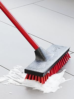 Amazon.com: Libman Commercial 547 Floor Scrub, Steel Handle, 10.5" Wide, Red and Black (Pack of ...