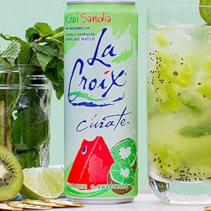 Amazon.com: LaCroix Cúrate Kiwi-Sandia Sparkling Water, Kiwi Watermelon,Slim Cans, Naturally ...