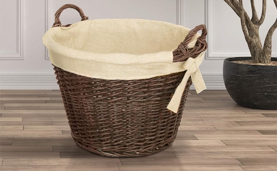 Wooden Fireside Fireplace Log Carrying Basket | De Vielle Natural ...