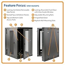 Amazon.com: Tripp Lite 18U Wall Mount Rack Enclosure Server Cabinet with Acrylic Glass Door ...