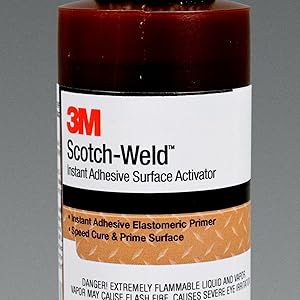 3M Scotch - 62380408302 -Weld Instant Adhesive Surface Activator, Light Amber, 2 fl oz Bottle ...