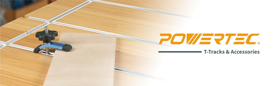 POWERTEC 71351 Aluminum T-Track 48 Inch Heavy Duty | Specialized T Slot Track Mounting for 1/4 ...