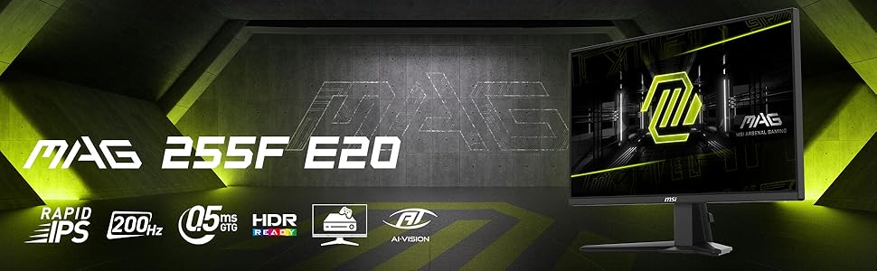 Amazon.com: MSI MAG 255F E20 - Monitor para juegos de 25 pulgadas 1920 x 1080 (FHD), 200Hz ...