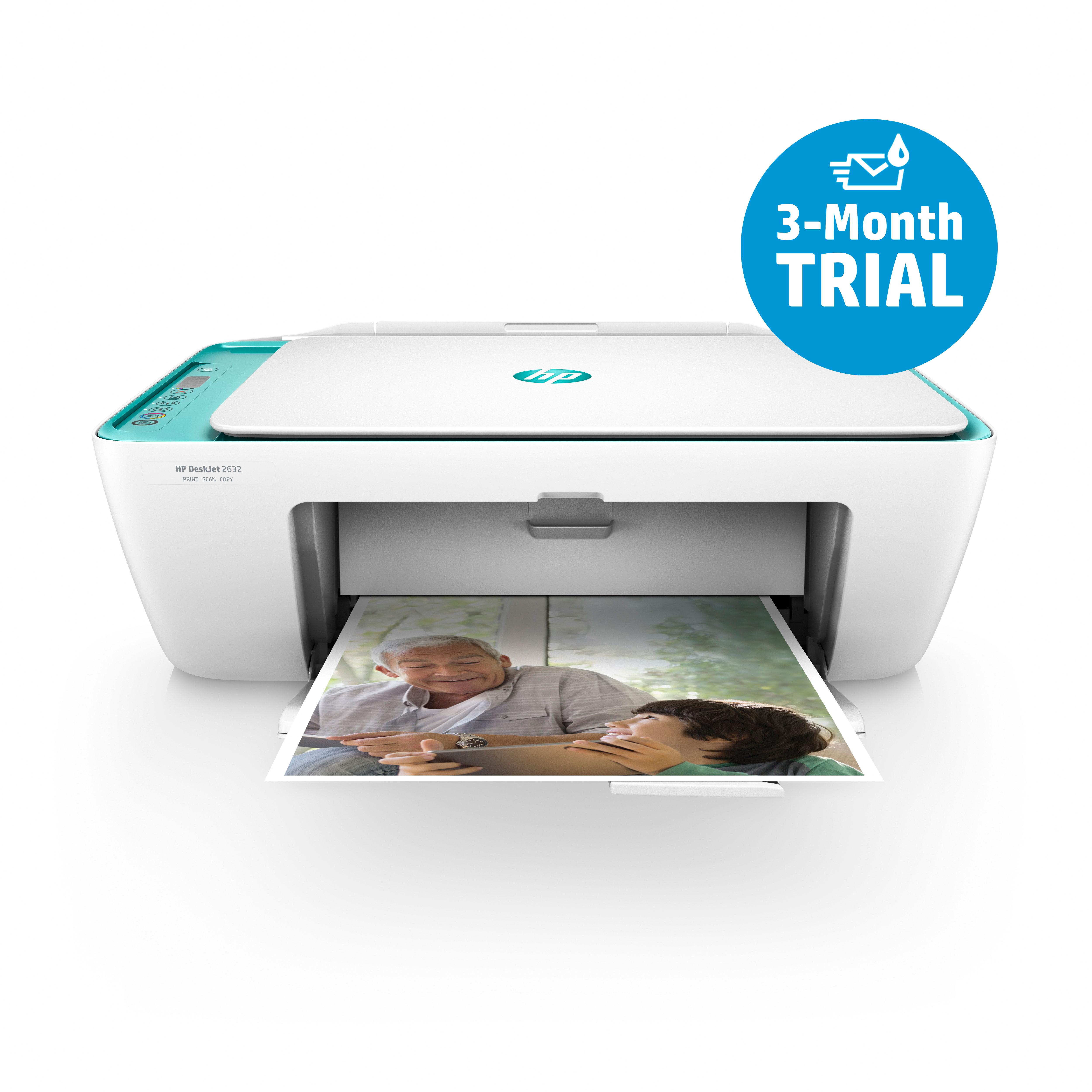 HP Deskjet 2632 All-in-One Printer, Instant Ink with 3 Months Trial ...