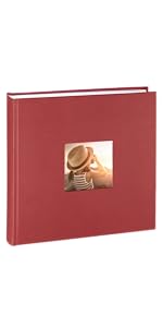 Hama Album Photo Fine Art (Format 30 x 30 cm, 100 Pages Noires, sans Spirale) Craie, Gris ...
