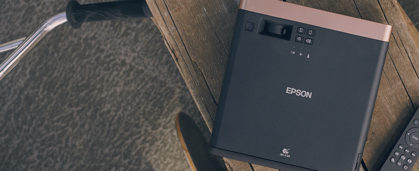 Epson EF-100B 3LCD, Laser, Streaming Device, Bluetooth, Built In 5 W Speaker, Portable Projector ...