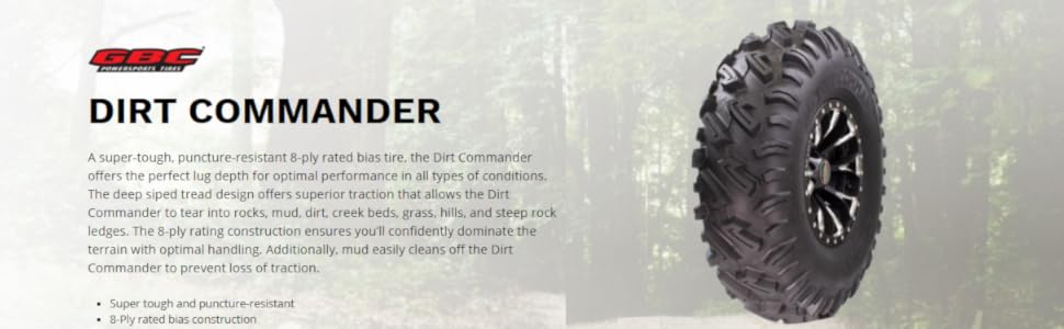 Amazon.com: GBC Dirt Commander 27X11.00-14 D/8PR : Automotive