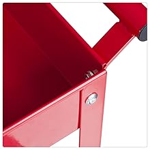 Big Red APTC302R Torin Steel Tool Service Push Cart with 3 Shelves and 200 lb Capacity, Red ...