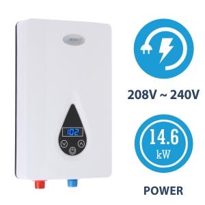 Marey ECO150 220V/240V-14.6kW Tankless Water Heater with Smart Technology, Small, White ...