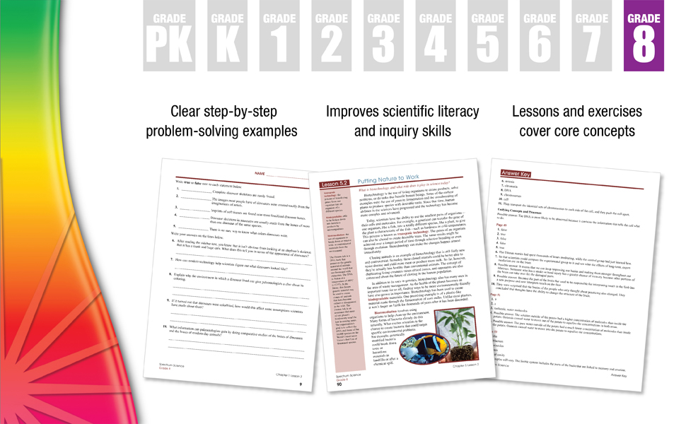 Amazon.com: Spectrum 8th Grade Science Workbooks, Scientific Reasoning ...