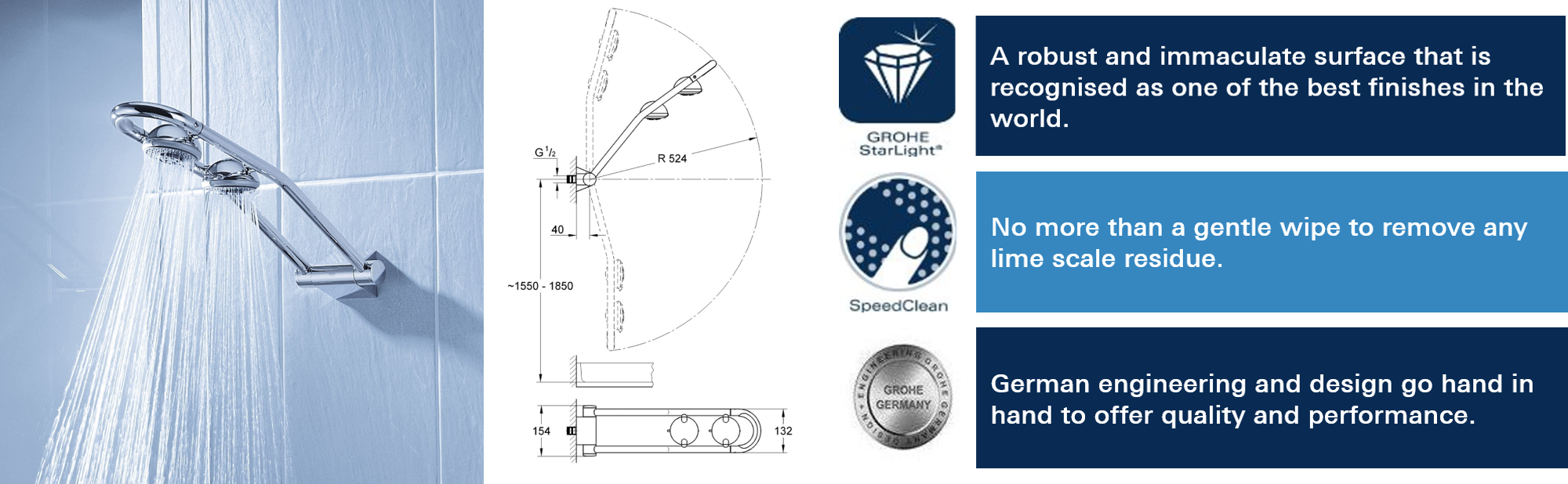 GROHE 27005000 | Freehander Shower: Amazon.co.uk: DIY & Tools