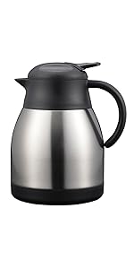 Amazon｜パール金属 ポット エアーポット 2.5L ダブル ステンレス 保温 保冷 卓上 広口 アップ形状 メタルシルバー ホッとタイム H-6338｜保温卓上ポット オンライン通販