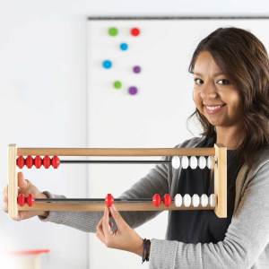 Amazon.com: hand2mind 100 Bead Wooden Rekenrek, Abacus for Kids Math ...