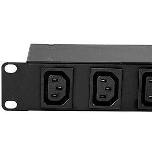 StarTech.com 1U 19 inch 8 Port Rack Mount PDU - IEC C13 Socket Rackmount Power Supply/Strip ...