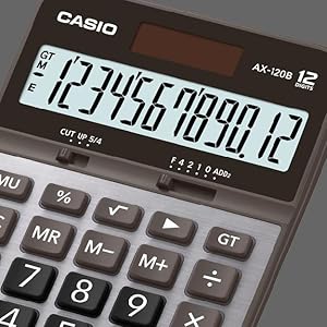 Casio AX-120B-S-MC Calculadora de Escritorio, Portátil, Color Gris/Café : Amazon.com.mx ...