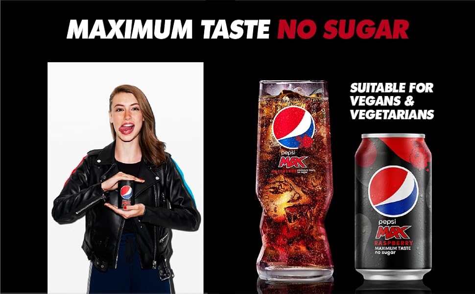Pepsi Max Raspberry Cans, 8 x 330ml : Amazon.co.uk: Grocery