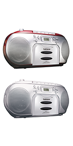 Lenco SCD-420 Portable Stereo with FM Radio, CD and Cassette Player ...