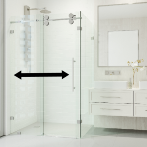 VIGO Winslow 34 in. L x 46 in. W x 74 in. H Frameless Sliding Rectangle Shower Enclosure in ...