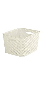 Curver My Style Medium Rectangular Storage Basket, Dark Brown, 13 Litre ...