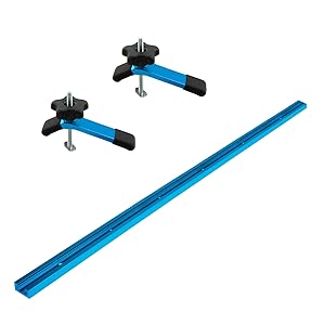 Amazon.com: POWERTEC 71169 Pista en T universal de 48 pulgadas con 2 abrazaderas de sujeción ...