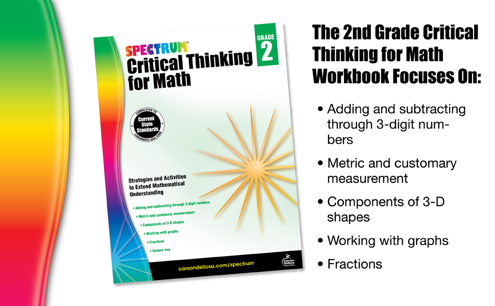 Spectrum 2nd Grade Math Workbook, Fractions, Addition and Subtraction ...