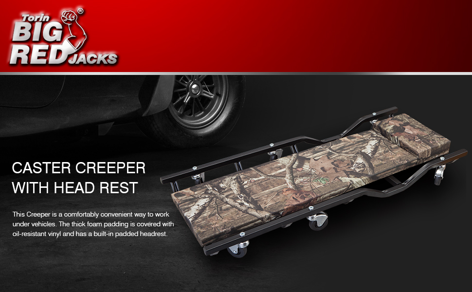 Amazon.com: BIG RED TR6455MO Torin Rolling Garage/Shop Creeper: 40" Padded Mechanic Cart with ...