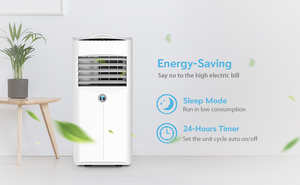 Amazon.com: JHS 10,000 BTU Portable Air Conditioner 3-in-1 Floor AC Unit with 2 Fan Speeds ...