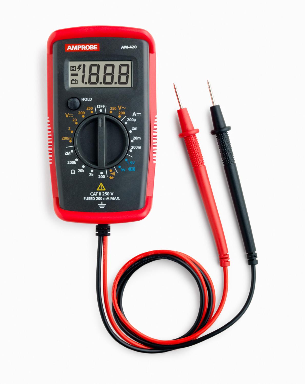 Amprobe AM-420 Digital Multimeter, AC Voltage: 200.0/250 V: Amazon.com ...