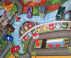 Disney Pixar Cars Game Rug Mount Fuji 31.5 in x 44 in - Includes 1 Car ...