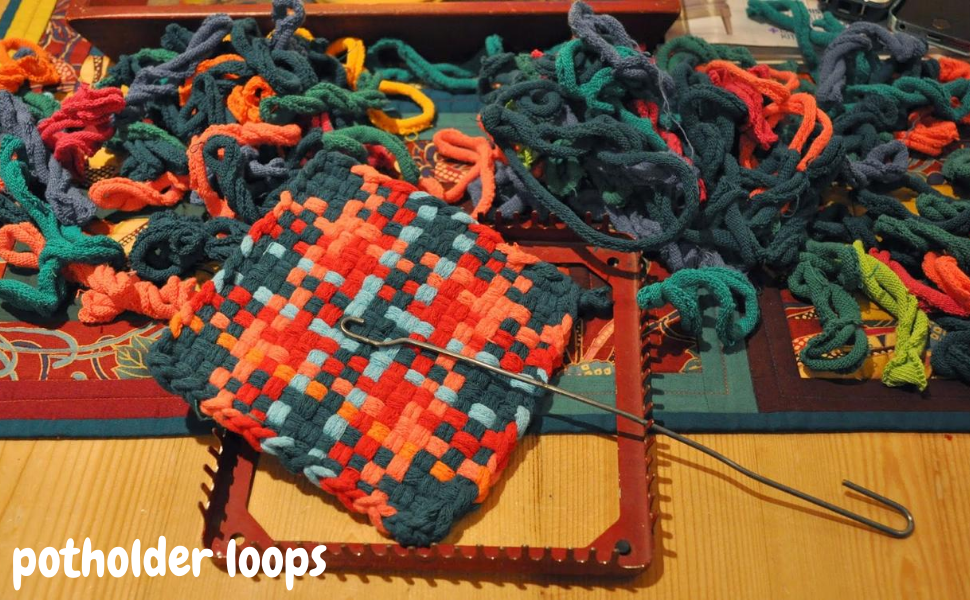 Amazon.com: Friendly Loom Lotta Loops 10" Pro Size Bright Cotton Loops Makes 8 Potholders ...