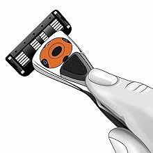 Amazon.com: Amazon Brand - Solimo 5-Blade MotionSphere Razor for Men with Dual Lubrication and ...