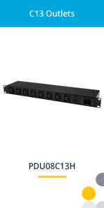 Amazon.com: StarTech.com 1U 19 inch 8 Port Rack Mount PDU - IEC C13 Socket Rackmount Power ...
