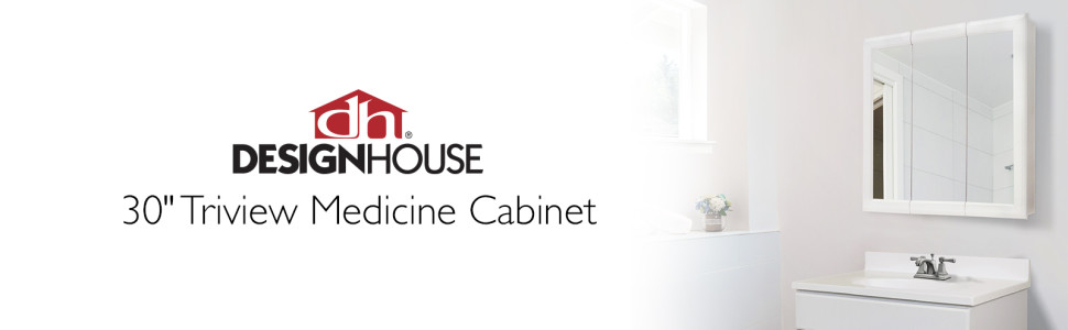 Amazon.com: Design House 535864-WHT Triview White, 30x24, Tri-View ...