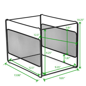 Amazon.com: Mind Reader BOXFILE-BLK Hanging Metal File Box, Black ...