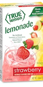Amazon.com : TRUE LEMON Original Lemonade Drink Mix | Made from Real Lemon | No Preservatives ...