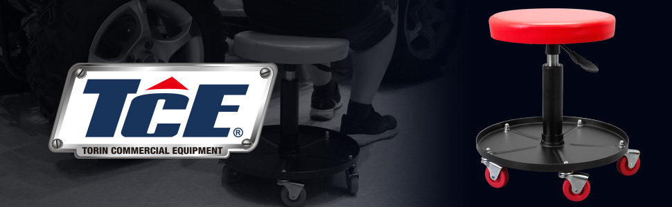 Amazon.com: TCE Duty Rolling Pneumatic Creeper Garage/Shop Seat: Padded Adjustable Mechanic ...