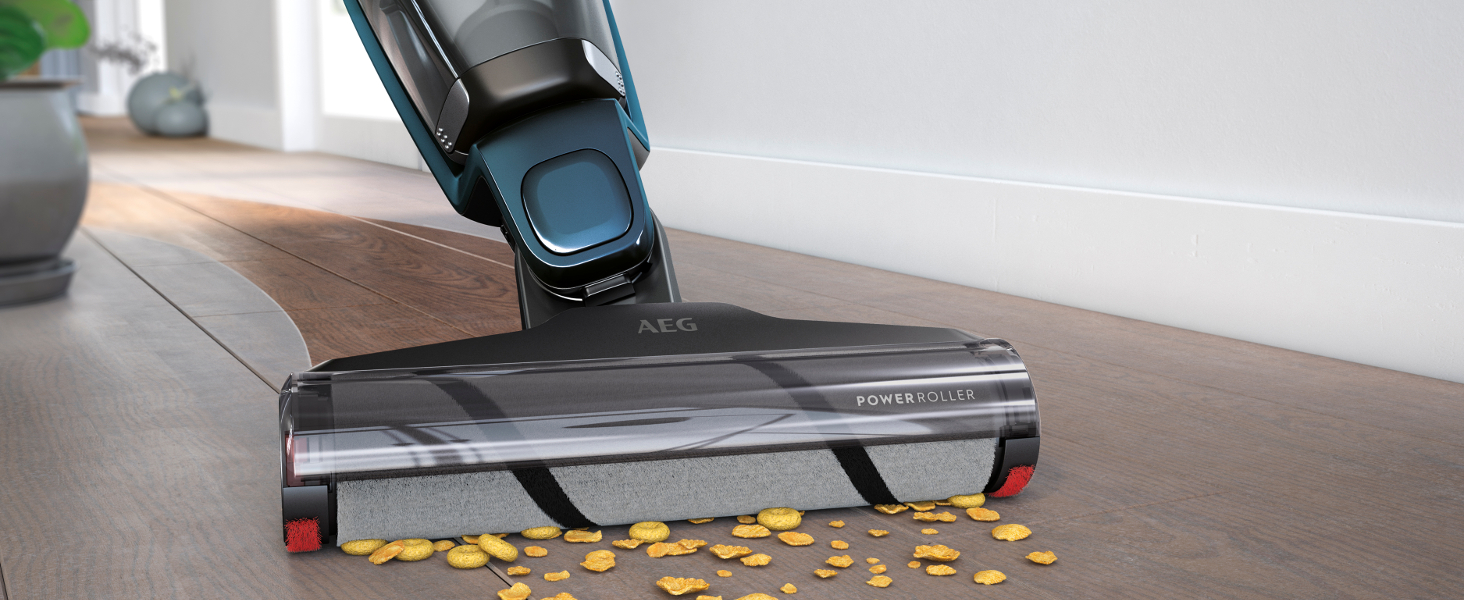 AEG Ergorapido QX8-1-45IB 2in1 Akku Staubsauger/beutellos/bis zu 45 Min. Laufzeit/freistehend ...