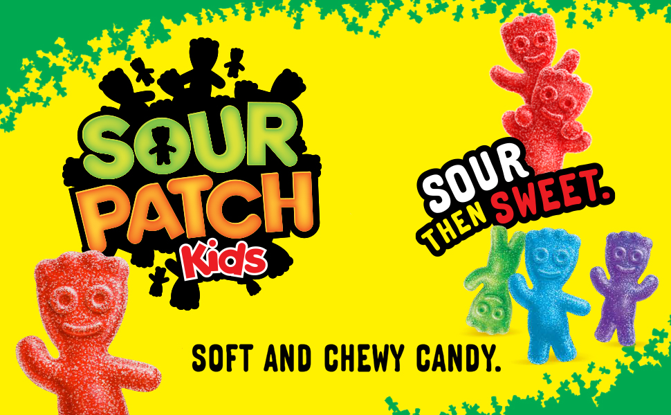 Sour Patch Kids Original, Fruit-Flavoured Gums with Sour Sugar Coating ...