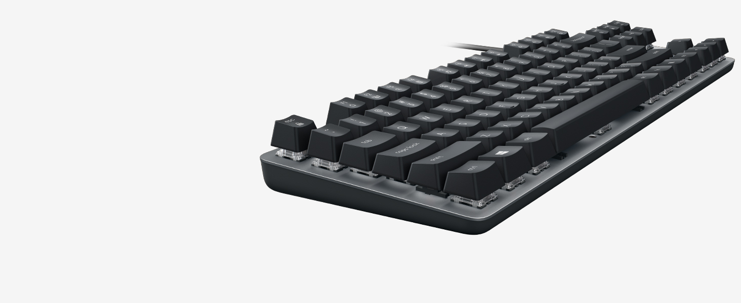Logitech K835 Wired Mechanical TKL aluminum keyboard - Tenkeyless PC keyboard with compact and ...